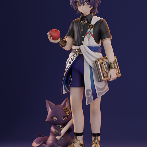 🐱 Cute Dr. Ratio Hsr Figure + Cat Version・Archivo STL para Impresión 3D ...