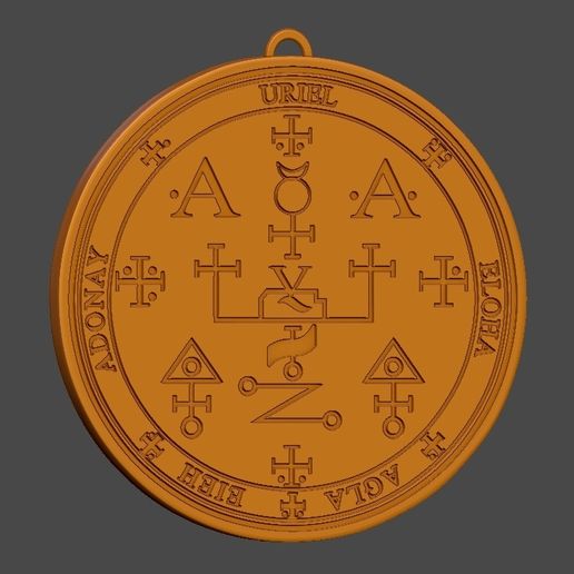 OBJ file Sello Arcangel Uriel 👾 ・3D printable model to download・Cults