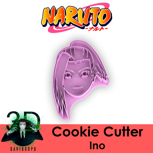 STL file INO YAMANAKA COOKIE CUTTER / NARUTO 🍪 ・3D print design to ...