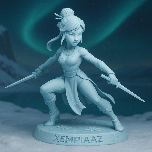 🧊 YUKI – The Ice Dancer Assassin・ STL File for 3D printing・Cults