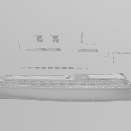 🤌 SS MICHELANGELO Italian ocean liner model kit・ STL File for 3D ...