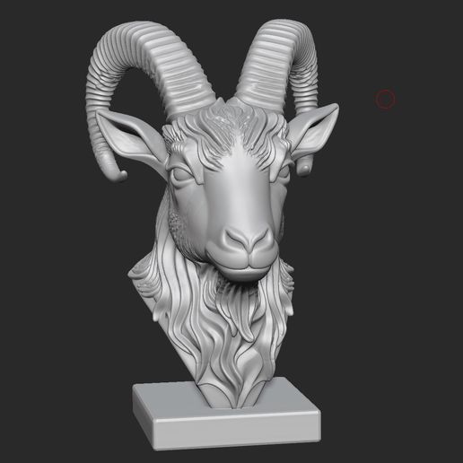 🗿 Sheep's head sculpture・ STL File for 3D printing・Cults
