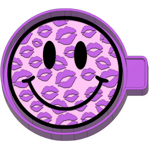 STL file Smiley face with lips Freshie STL Mold Housing 👄 ・3D print ...