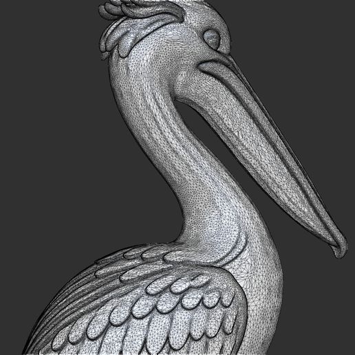 🗿 Lovely Pelican Statue 3D print model・ STL File for 3D printing・Cults