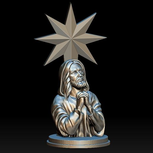 STL file Statue of Jesus praying 2 3D print model ️ (OBJ)・Template to ...