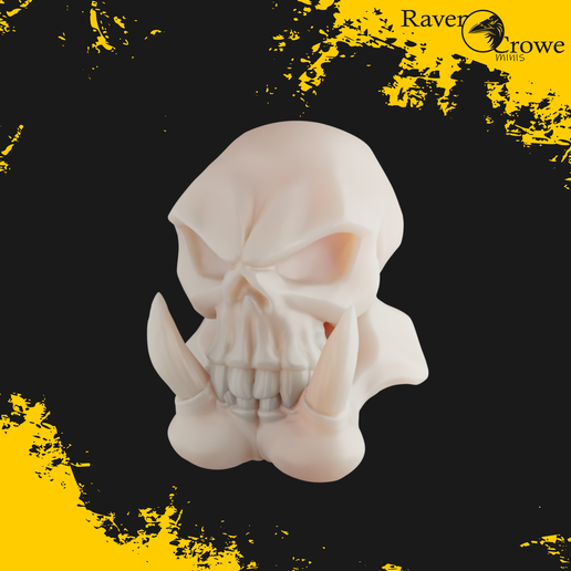 🆓 FREE Orc Skull・Free STL File for 3D printing・Cults