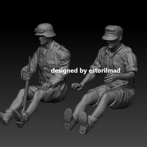 🫡 WW2 DRIVERS AFRIKA KORPS KUBELWAGEN - DAK・ STL File for 3D printing・Cults