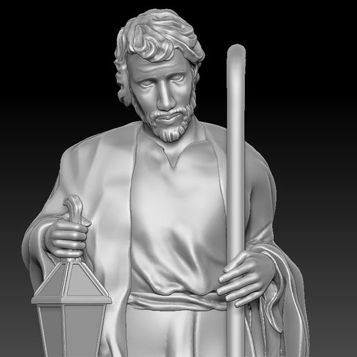 STL file Nativity Crib figures 3D print model HOLY FAMILY STATUE 🎄 (OBJ ...