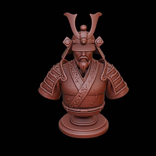 🗡️ Samurai Shogun Bust・ 3D File for 3D printing・Cults