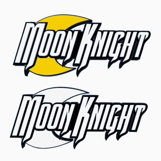🌙 2x MOON KNIGHT V1 Logo Display by MANIACMANCAVE3D・ STL File for 3D ...