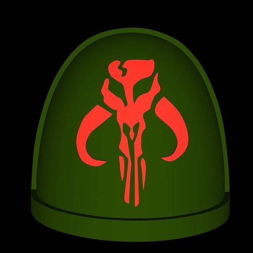 🛰 Custom Chapter - Mandalorian Mythosaur - Space Marine Pauldron・Free ...