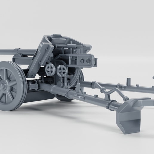 🔫 Cañón antitanque 5cm PAK 38 (Alemania, 2ª Guerra Mundial)・Archivo 3D ...