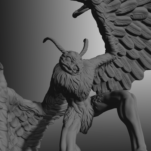 👹 The Mothman・ STL File for 3D printing・Cults