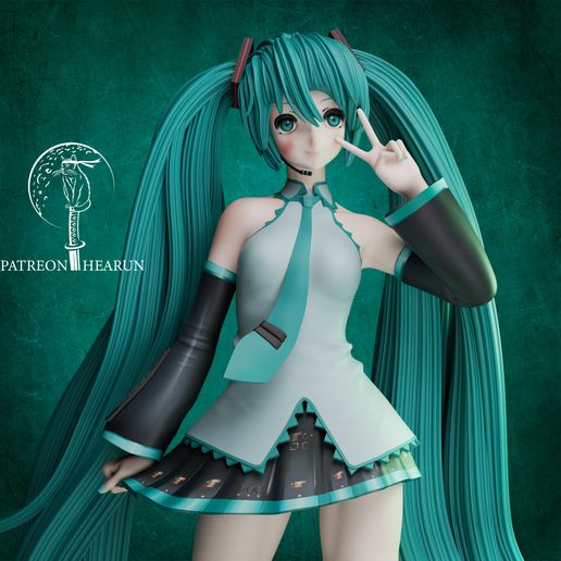 👾 Hatsune Miku SFW Ready For 3D Printing・ 3D File for 3D printing・Cults
