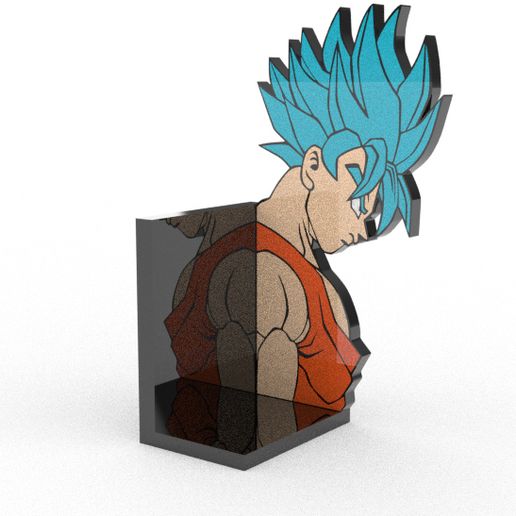 📚 BOOK HOLDER DRAGON BALL GOKU・ STL File for 3D printing・Cults