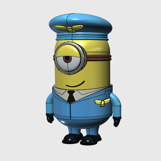 👹 Minion Pilot by pieces to assemble and get multicolor figure・ STL ...