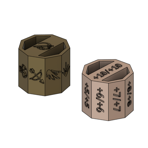 🎲 Nonagon Dice Bundle: Power & Ability Set・ STL File for 3D printing・Cults