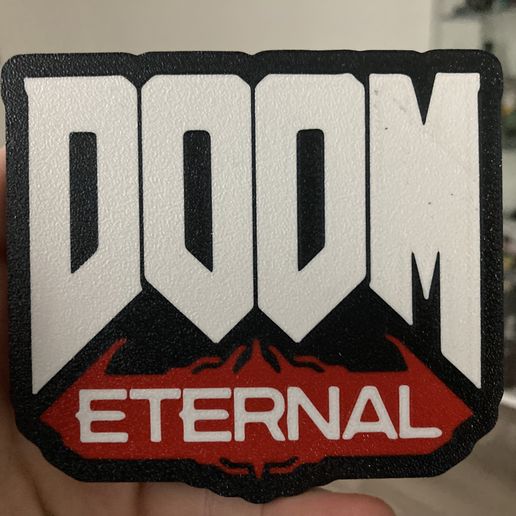 STL file Doom Eternal logo coaster 🚩 (3MF)・3D print design to download ...