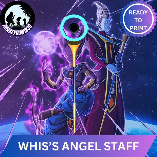 🐉 Dragon Ball Super - Whis' Staff 3D Model for Cosplay・ STL File for 3D ...