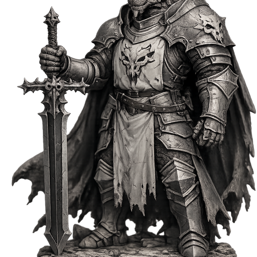🎲 Dragonborn Knight STL – Epic Fantasy Paladin Miniature・Archivo STL ...