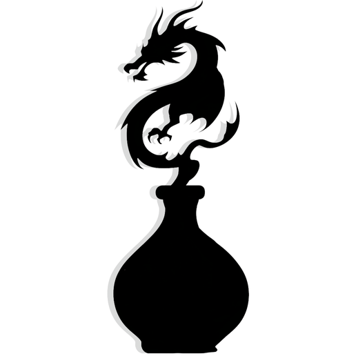 🧪 potion bottle releasing a smoke shaped like a dragon 5 - 2D/3D Wall ...