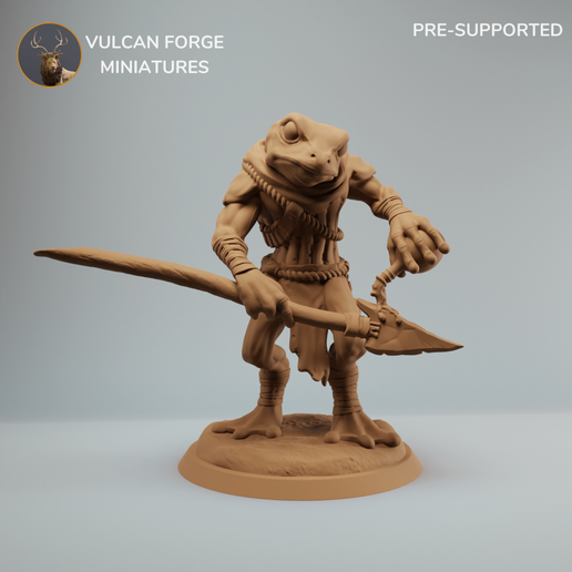 🐸 Bullywug frog people warrior with spear and poison - pre supported ...