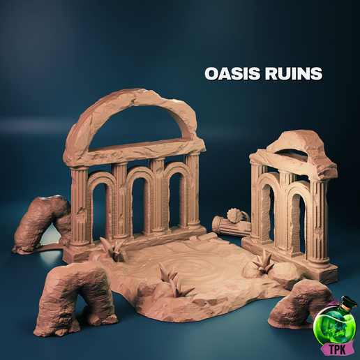 🏜️ Oasis Ruins・ 3D File for 3D printing・Cults
