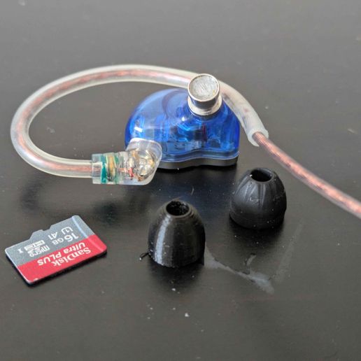 👂 TPU Replacement Earbud/IEM Ear Tip・Free 3D File for 3D printing・Cults