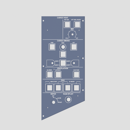 ️ Airbus A320 Overhead CARGO Panel・ 3D File for 3D printing・Cults