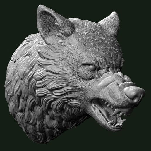 🐺 Wolf head 3D print model・ STL File for ・Cults