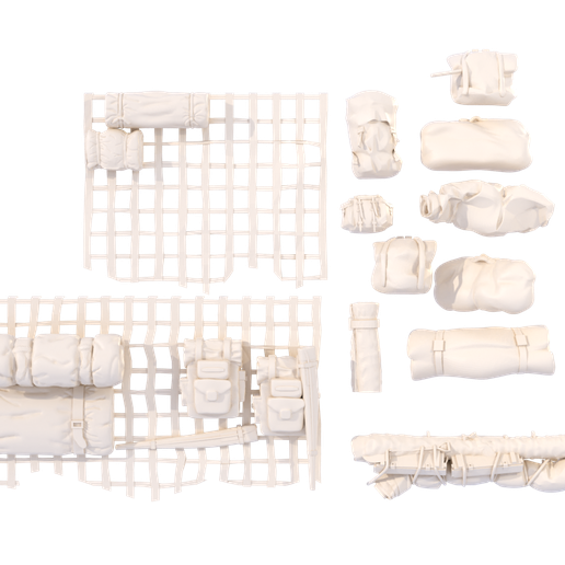 🫡 set of bags and nets・ STL File for 3D printing・Cults
