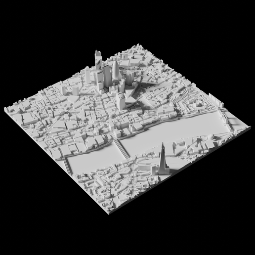 🏙️ London City 3D Print File | STL file for 3D printing | 3D Map of ...