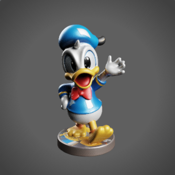 🦆 Chibi Donald Duck: Cheerful 3D Printable Figurine・ OBJ File for 3D ...