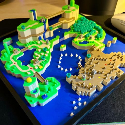 Fichier 3D Super Mario World Map XL (No AMS) 🗺️ ・Design pour imprimante ...