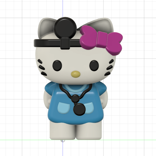 👋 Hello Kitty Doctor・ STL File for ・Cults