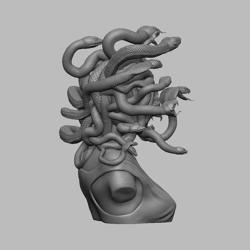 STL file Medusa skull mask, Cyborg Headset Stand, Perfect Gamer Gift ...