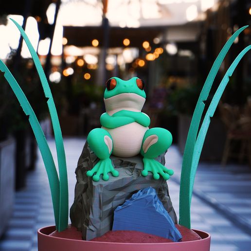 🐸 Chill Frog - Decorative・ STL File for 3D printing・Cults
