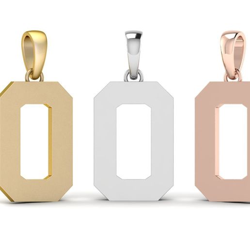 STL file Number 0 Font Plain Gold Pendant 🔢 (OBJ)・3D print design to ...