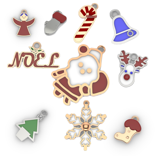 STL file Cute Christmas Charms 🎄 (OBJ)・3D printing model to download・Cults