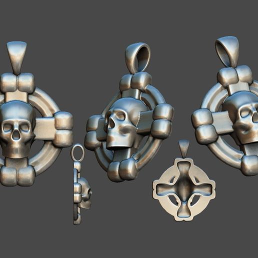 💀 Shinigami Demon Skull Cross – High-Detail 3D Printable Model・ OBJ ...