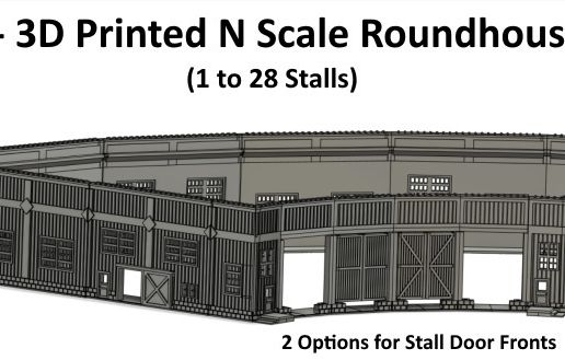 Free 3D file N Scale -- Back walls for Roundhouse... 🔙 ・3D printer ...