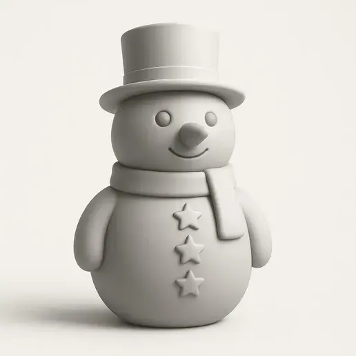 ☃️ Cute snowman Christmas 2025・ STL File for 3D printing・Cults