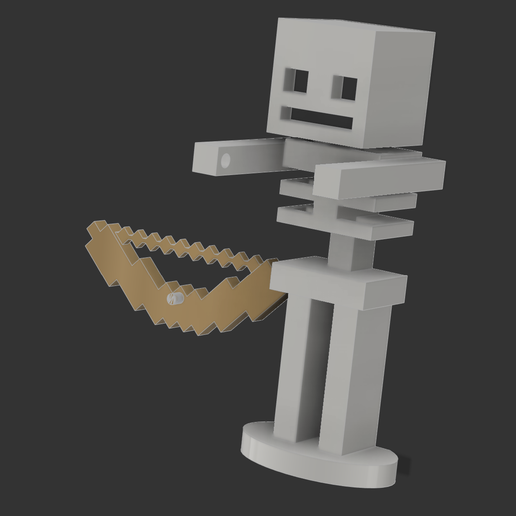 💀 Minecraft-inspired skeleton・ STL File for 3D printing・Cults