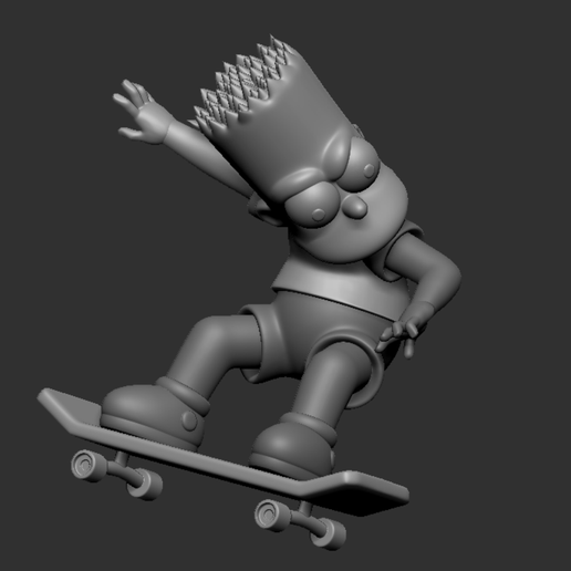 🛹 BART SIMPSON SKATEBOARDER- THE SIMPSONS・ OBJ File for 3D printing・Cults