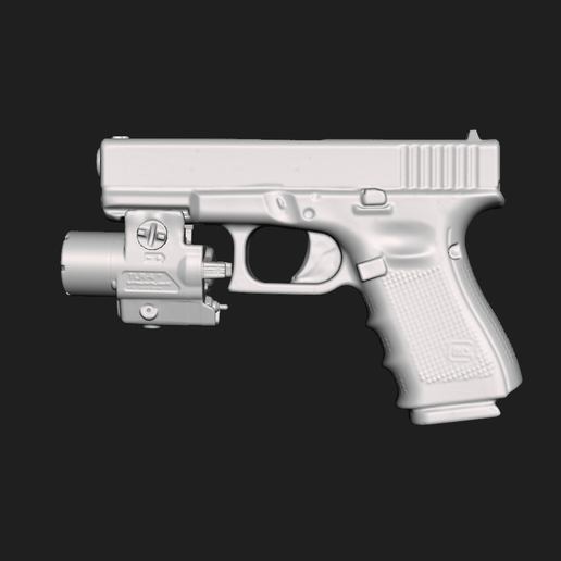 🔫 Glock 19 Gen4 Streamlight TLR 4 Real Size Scan 3D Gun Mold・ STL File for 3D printing・Cults
