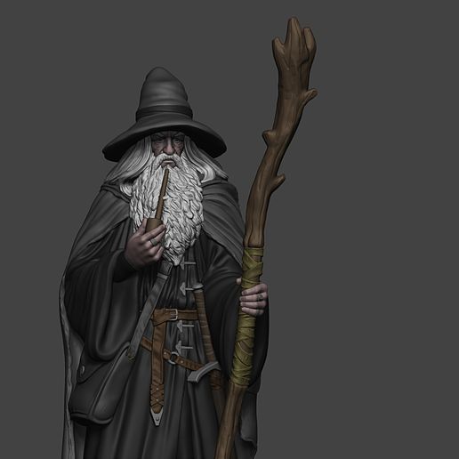 3D file The Wizard Basic Miniature 75mm / 32mm 🎨 ・3D print design to ...