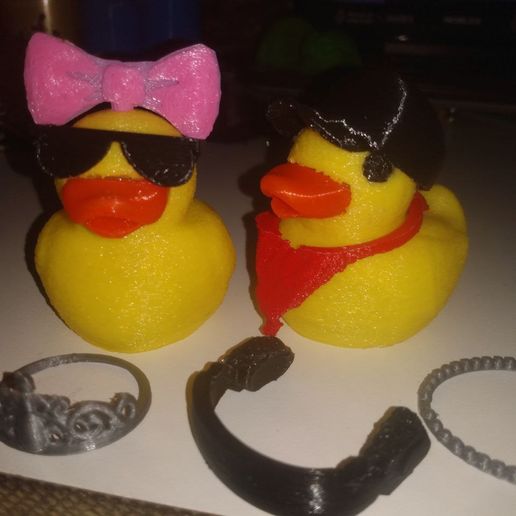 ACCESSORIES FOR DUCKY PLUS DUCKY WITH HAIR CLIPS・ STL File for 3D ...