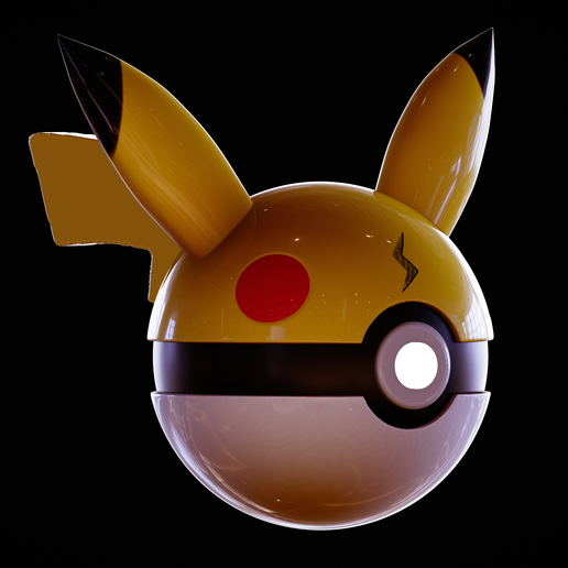 🐉 Pikachu pokeball pokemon・ STL File for ・Cults