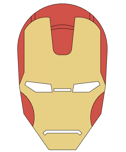 iron man face template