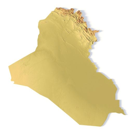 🇮🇶 Iraq Topographic Map – 3D Model for 3D Printing & CNC Carving・ 3D ...